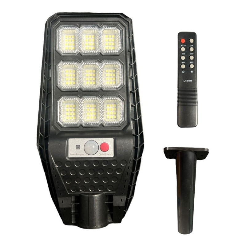 Foco Led Solar 100w Focos Exterior Con Sensor Solares Foco Negro Blanc ...